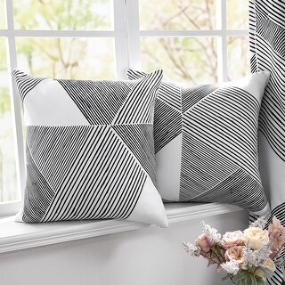Deconovo Throw Pillow Covers Pleat Pattern Pack of 2 - Bed Bath ...