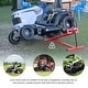 Lawn Mower Lift for Riding Tractors, Ride-on Mower 45° Tilt Adjustable ...