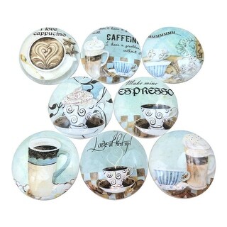 Set of 8 Coffee Coffee Coffee Wood Cabinet Knobs - 1.5" Wide - Bed Bath ...