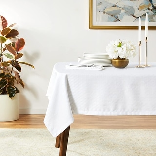 Violet Linen European Novelties Ribbed Striped Pattern Tablecloth - Bed ...