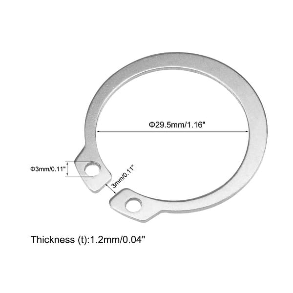 35.5mm External Circlips Retaining Snap Ring 304 Stainless Steel 20pcs ...