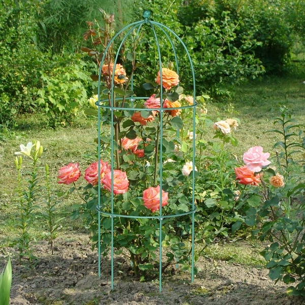 Garden Obelisk Trellis for Climbing Plants, Large Metal Round Trellis ...