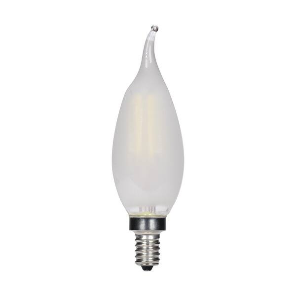 4.5 Watt CA11 LED Frosted Candelabra Base 3000K 350 Lumens 120 Volts ...