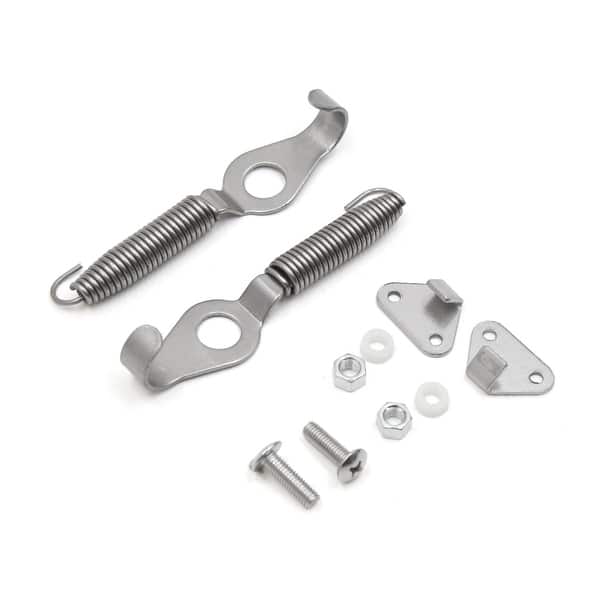 2PCS Silver Tone Bonnet Boot Lid Springs Lifting Hood Pin Lock Latch ...