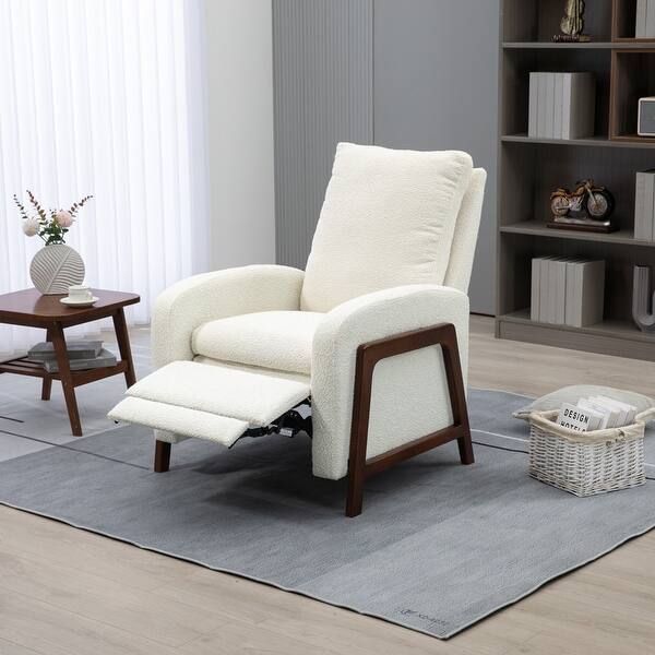 Modern Style Upholstered Adjustable Recliner Chair with Thick Seat ...