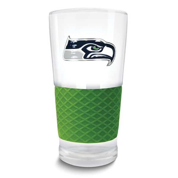 NFL Seattle Seahawks Score 22 Oz. Pint Glass with Silicone Grip - Bed ...