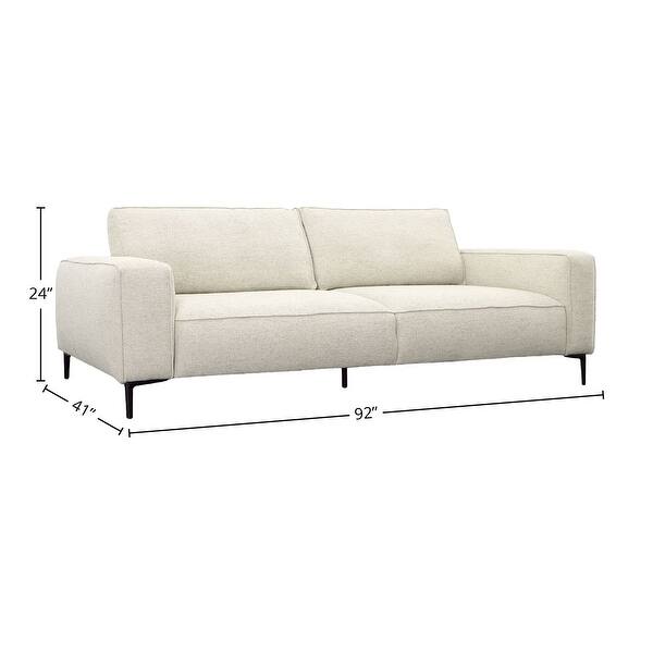 Alford 92" Wide Upholstered Sofa, Beige - Bed Bath & Beyond - 40435753
