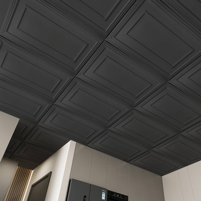 Art3d 3D PVC Drop Ceiling Tiles, 3D Wall Panels, 2x4 ft. (pack of 12 ...