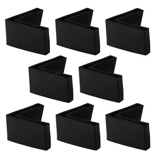 8 Pcs Black Soft PVC Angle Iron Foot Pad L Shaped Leg Cover 63 x 63mm ...