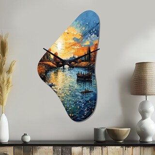 Designart - Vangogh The Bridge At Arles II - Vangogh Wall Clocks in ...