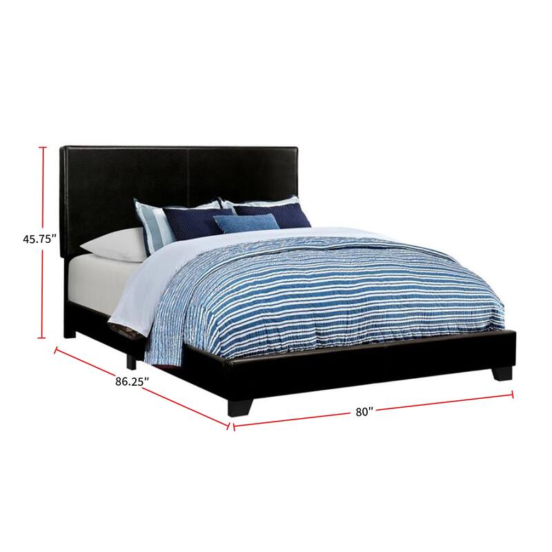 Leatherette Upholstered Bed - Overstock - 35182468