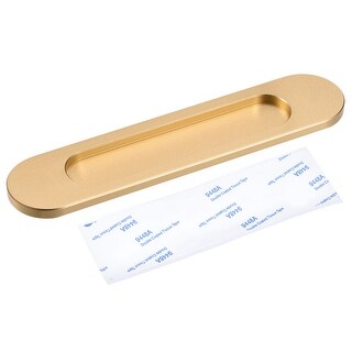 Finger Flush Pull Handle 180x40x5.7mm Oval with Sticker Matte Gold ...