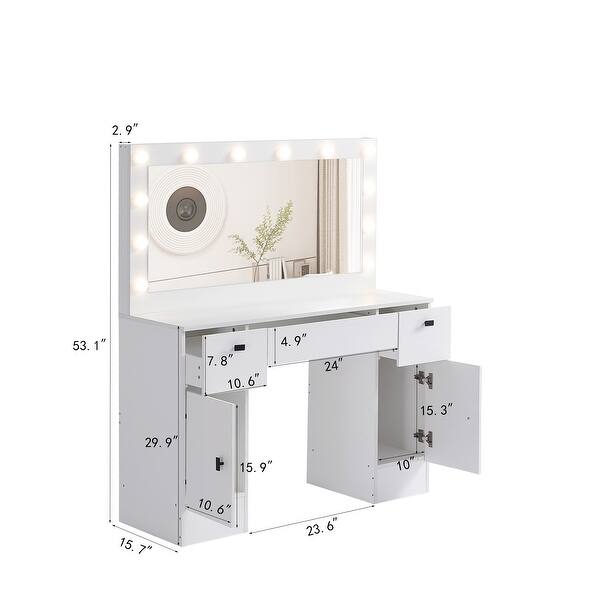 Vanity table with lighted mirror - Bed Bath & Beyond - 40019447