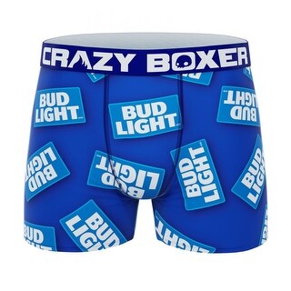 Crazy Boxer Bud Light Repeating Logo Mens Boxer Briefs - Bed Bath ...