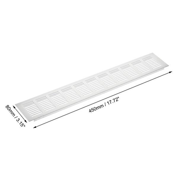 Rectangle Shape Ventilation Grille Aluminum Alloy Air Vent 17.72" x3.15 ...