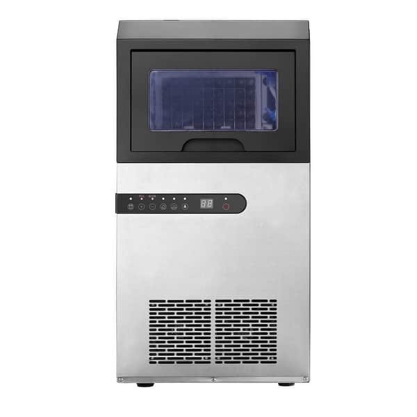 Zenova LED Digital Screen Free-Standing Ice Maker Machine 66 Pounds ...