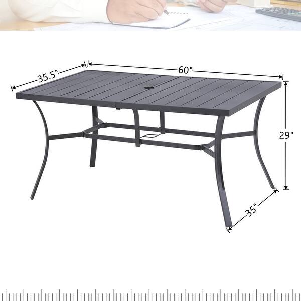 Outdoor 60" Rectangular Dining Table - Modern Furniture - Bed Bath ...