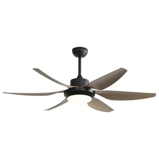 54 Inch Indoor Ceiling Fan With Dimmable Led Light Abs Blades Remote ...