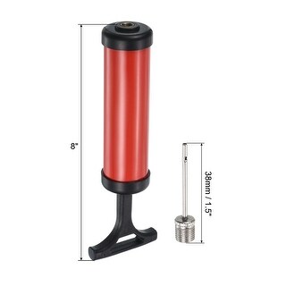 8" Sports Ball Pump Kit Hand Inflator w Needle Nozzle Extension Hose ...