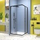 36 in. W x 72 in. H Neo Angle Sliding Framed Corner Shower in Matte ...