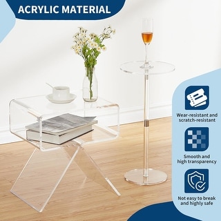 Acrylic Nightstand, Modern Design Clear Side Table - Bed Bath & Beyond ...