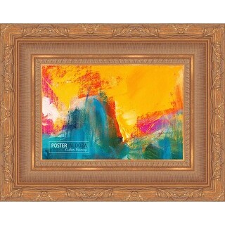 8x5 Ornate Gold Complete Wood Picture Frame with UV Acrylic Plexiglass ...