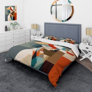 Designart "Female Art Deco Portrait IV" White Glam - Bedding Cover Set ...