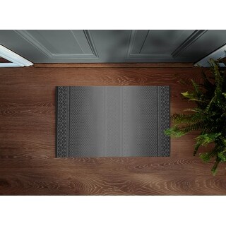 DALIAH CHARCOAL with Rubberized non-slip Backing Indoor|Outdoor Mat By ...