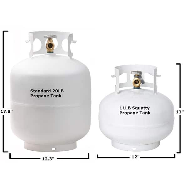 Flame King 11LB Propane Tank Cylinder Squatty with Type 1 OPD Valve ...