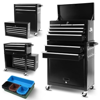 Rolling Tool Chest, 8-Drawer Rolling Tool Chest with Wheels, Large Tool ...