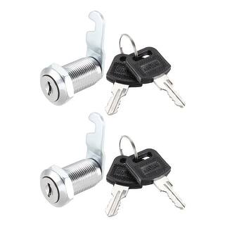 2 Cam Lock 30mm Cylinder Length for Max 7/8-inch Panel Keyed Different ...