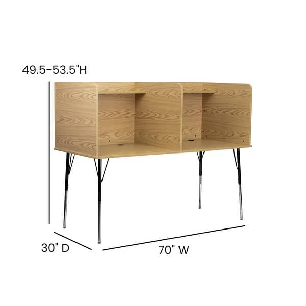 Stand-Alone Double Study Carrel with Height Adjustable Legs - Bed Bath ...