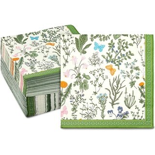 150 Pack Floral Paper Napkins for Garden Party, Picnics, Weddings ...