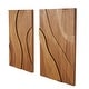 Brown Wooden Wavy Carved Abstract Home Wall Decor (Set of 2) - Bed Bath ...