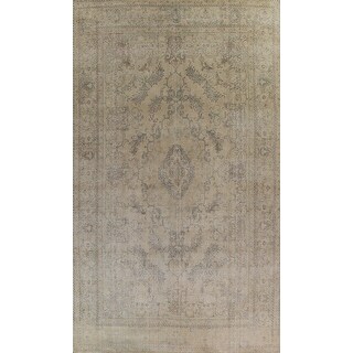 Distressed Traditional Tabriz Persian Large Wool Area Rug Hand-knotted ...