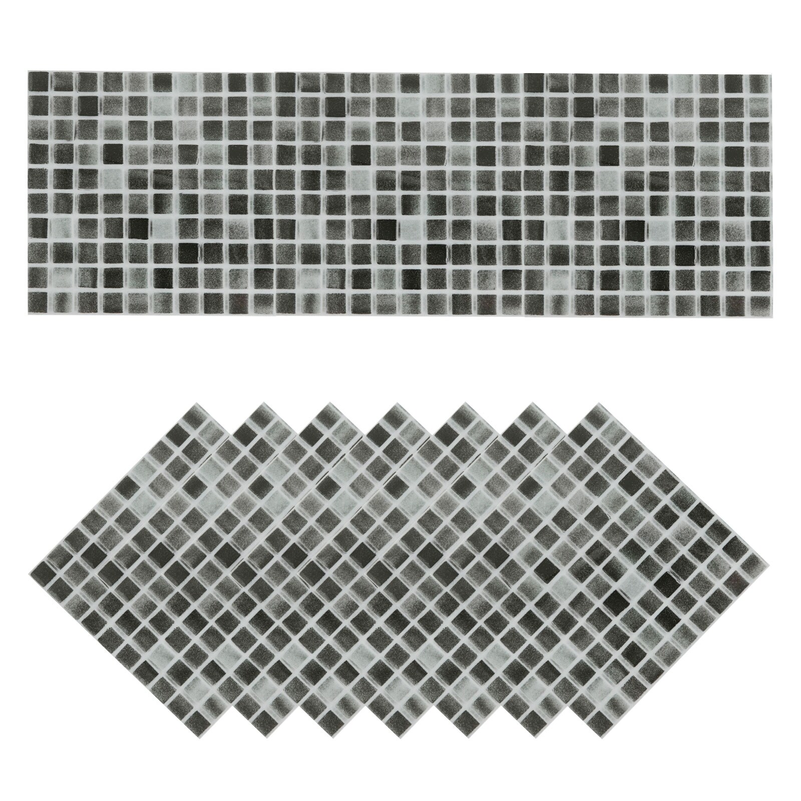 10Pcs Mosaic Tile Sticker 10x10cm Square Wallpaper Backsplash Adhesive ...