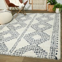 Fraser Trellis Shag Area Rug - Bed Bath & Beyond - 30094765