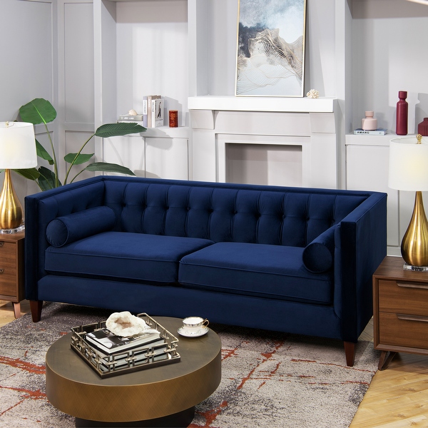 Jack 84 Modern Upholstered Tufted Tuxedo Sofa On Sale Bed Bath Beyond 30710436