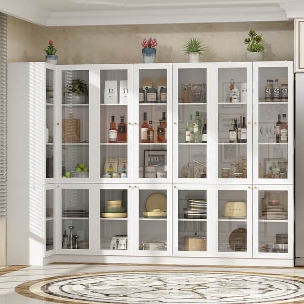 Modular Kitchen Utility Buffet,Large Cupboard Pantry Display Case - Bed ...