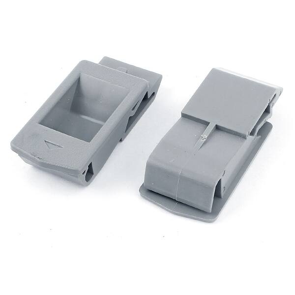Unique Bargains 2 Pieces Gray Plastic Inside Pull Rectangle Latch for ...
