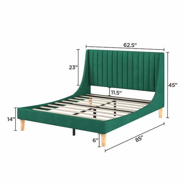 Bed Frame with Upholstered Headboard - Bed Bath & Beyond - 39590137