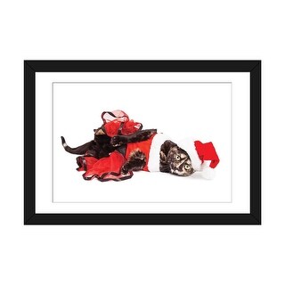 iCanvas "Funny Christmas Santa Cat Laying" by Susan Schmitz PFA - Bed ...