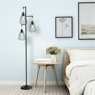 Industrial 3-Light Floor Lamp Tree 67 Inch - Bed Bath & Beyond - 37123543