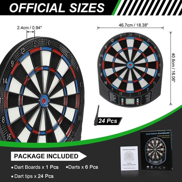 Electronic Soft Tip Dart Board Digital Dartboard 18 Games 159 Variants ...