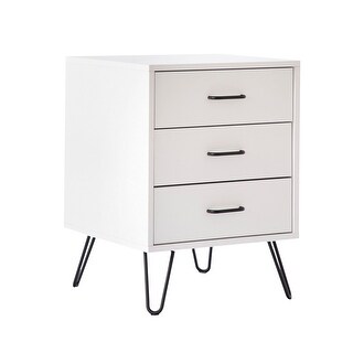 Modern Exquisite Bedside Tables 3 large-capacity Drawers U-shaped Pinch ...