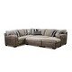Pylet Contemporary Brown Microfiber U-Shape 2-Piece Sectional and ...