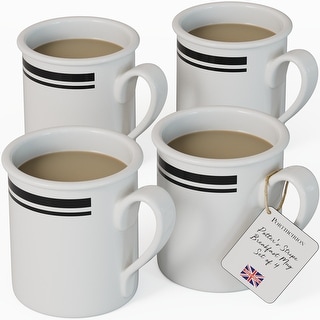 Portmeirion Set of 4 Potters Stripe Breakfast Mugs - 9 oz - Bed Bath ...