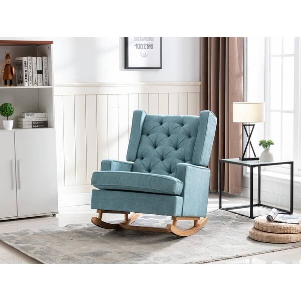 Mid-Century Modern Comfortable Rocking Chair Living Room Accent Chair ...