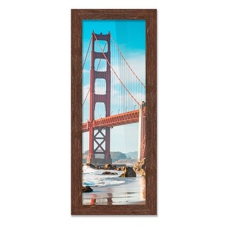 14x40 Frame Brown Barnwood Picture Frame - Modern Photo Frame Includes ...