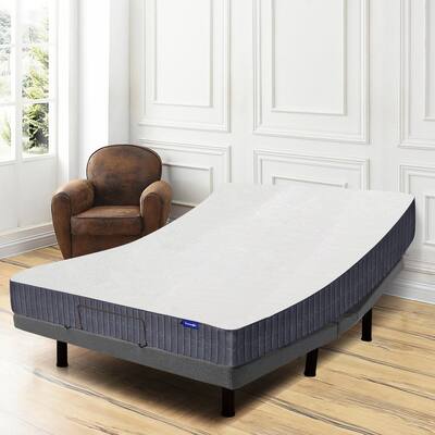 10 inchs Adjustable Bed Frame With Sponge Mattress - Overstock - 32070684
